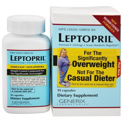 Leptopril, Projetado para perda de peso grave, Generix Laboratories, 95 ...